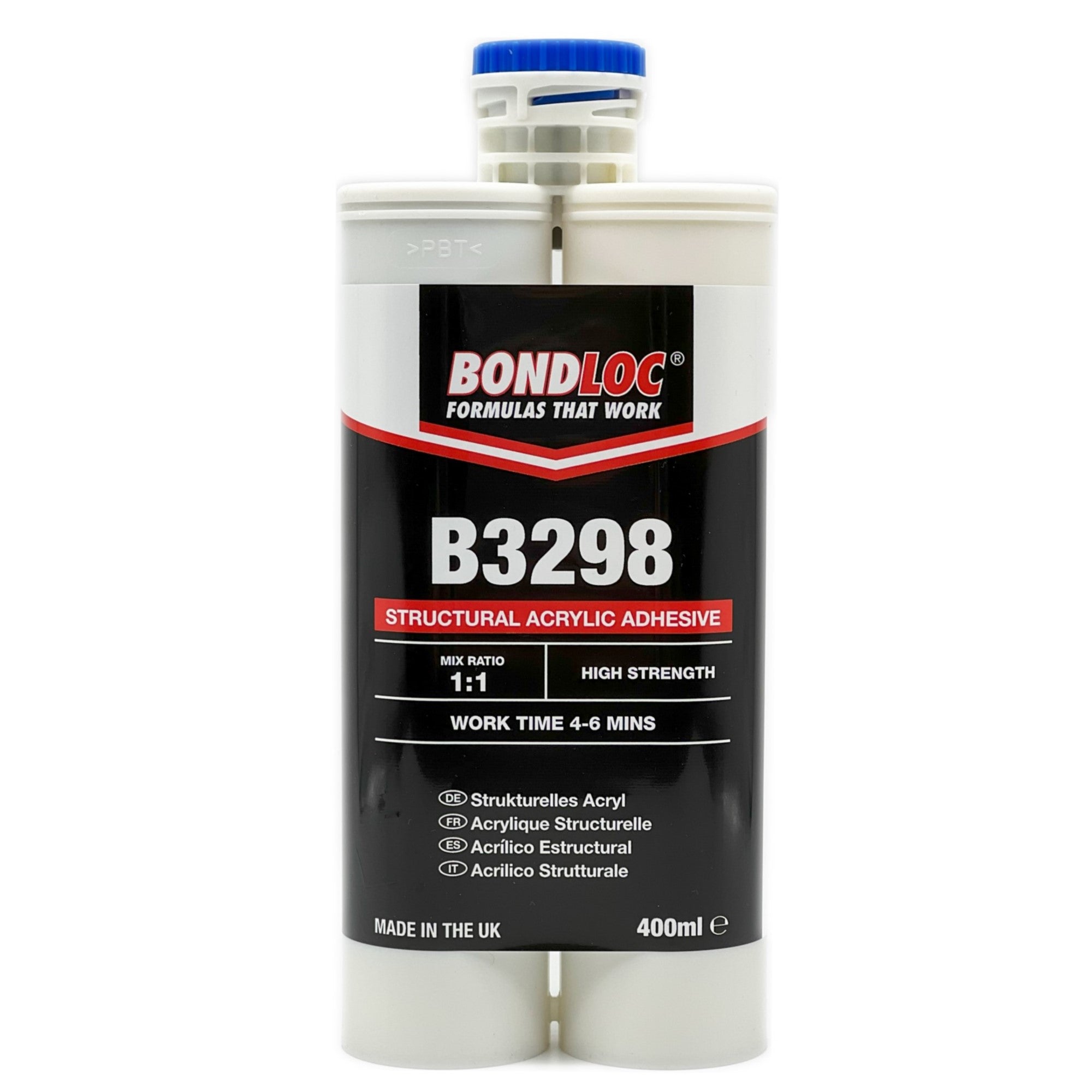 Bondloc B3298 Black Structural Adhesive 11 400ml Multibond Solutions Ltd