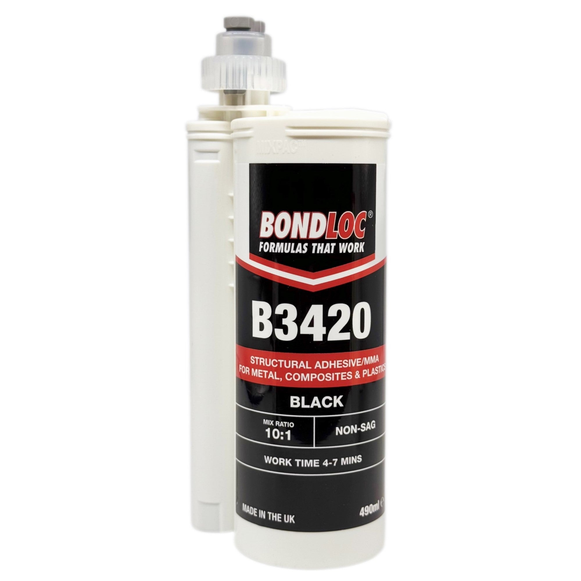 Bondloc B3420 Black Universal Bonder Adhesive 10:1 490ml– Multibond ...