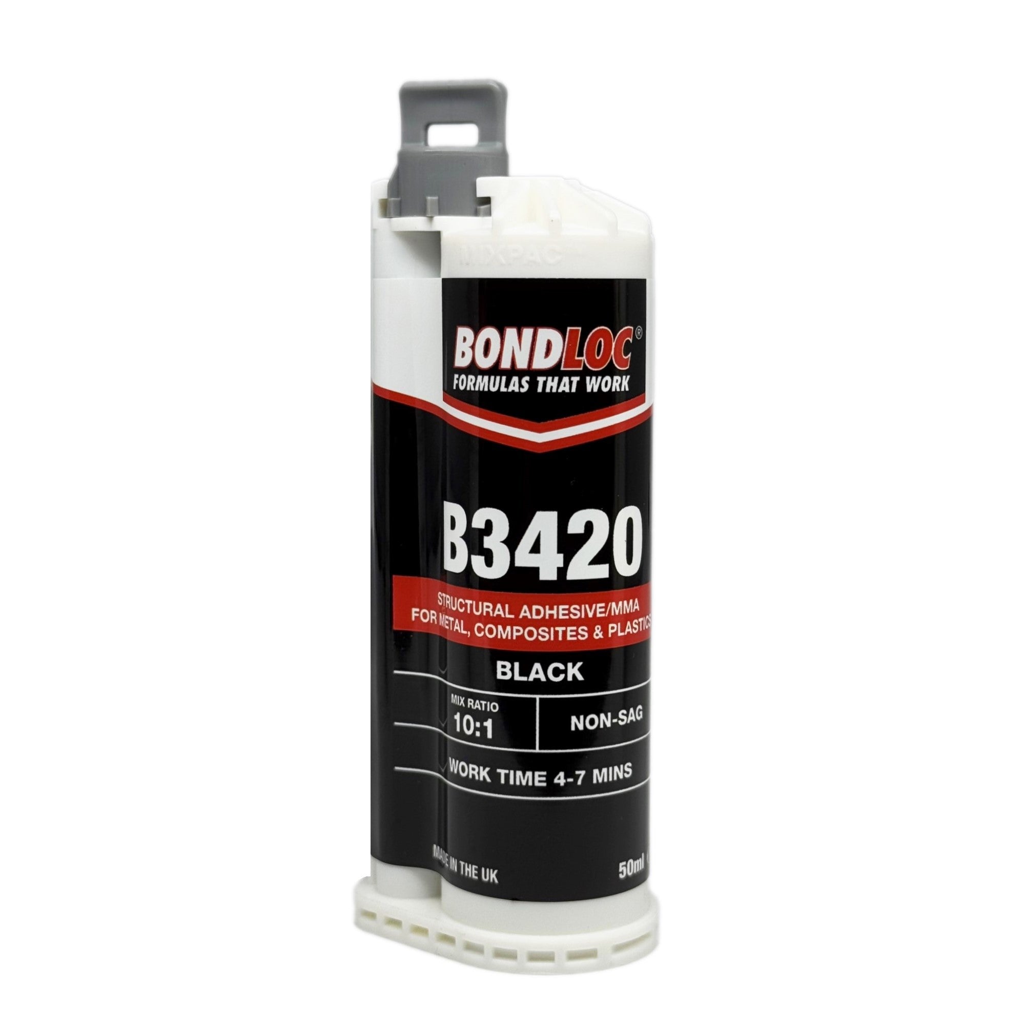 Bondloc B3420 Black Universal Bonder Adhesive 10:1 50ml– Multibond Solutions Ltd
