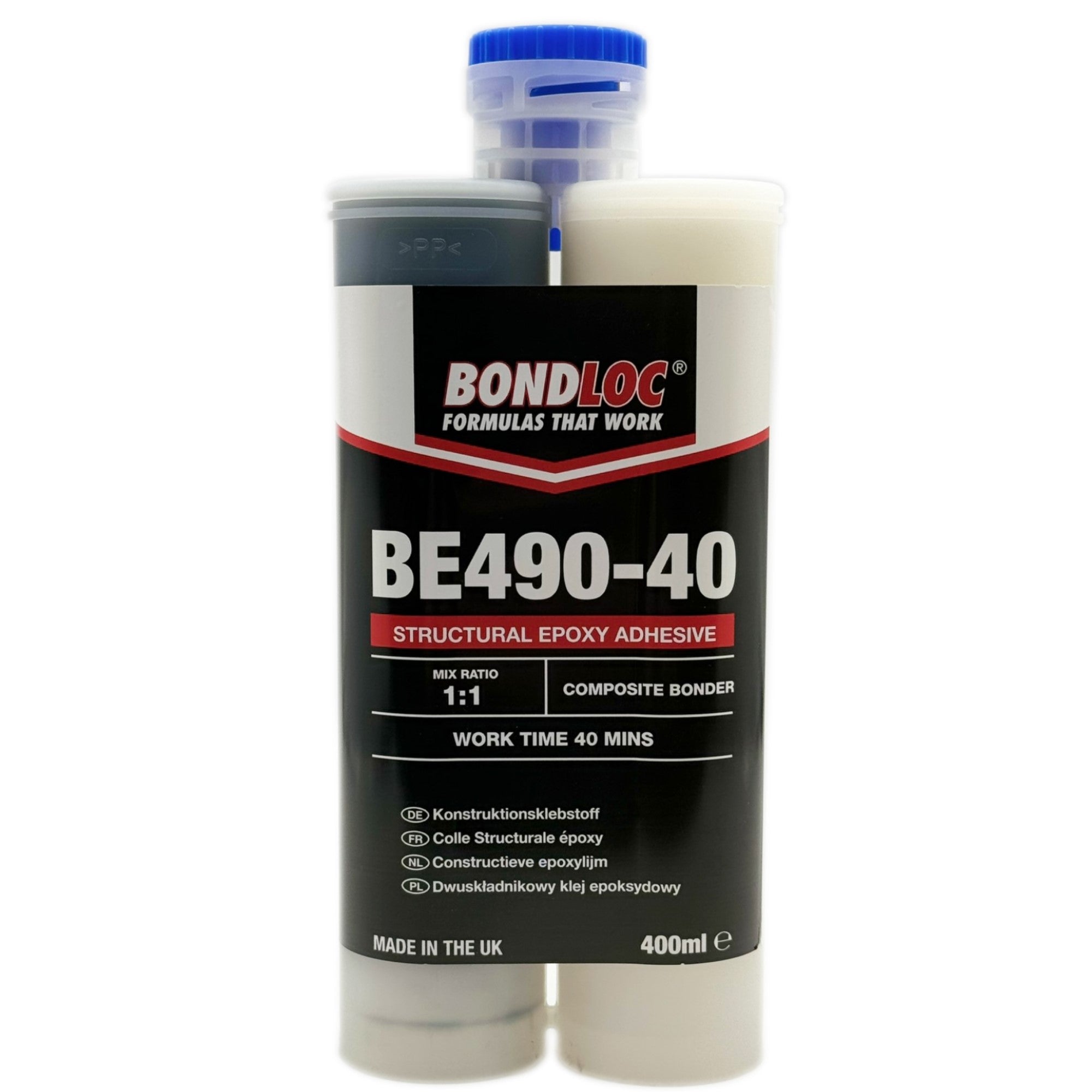 Bondloc BE490-40 Black Epoxy Adhesive 1:1 400ml– Multibond Solutions Ltd