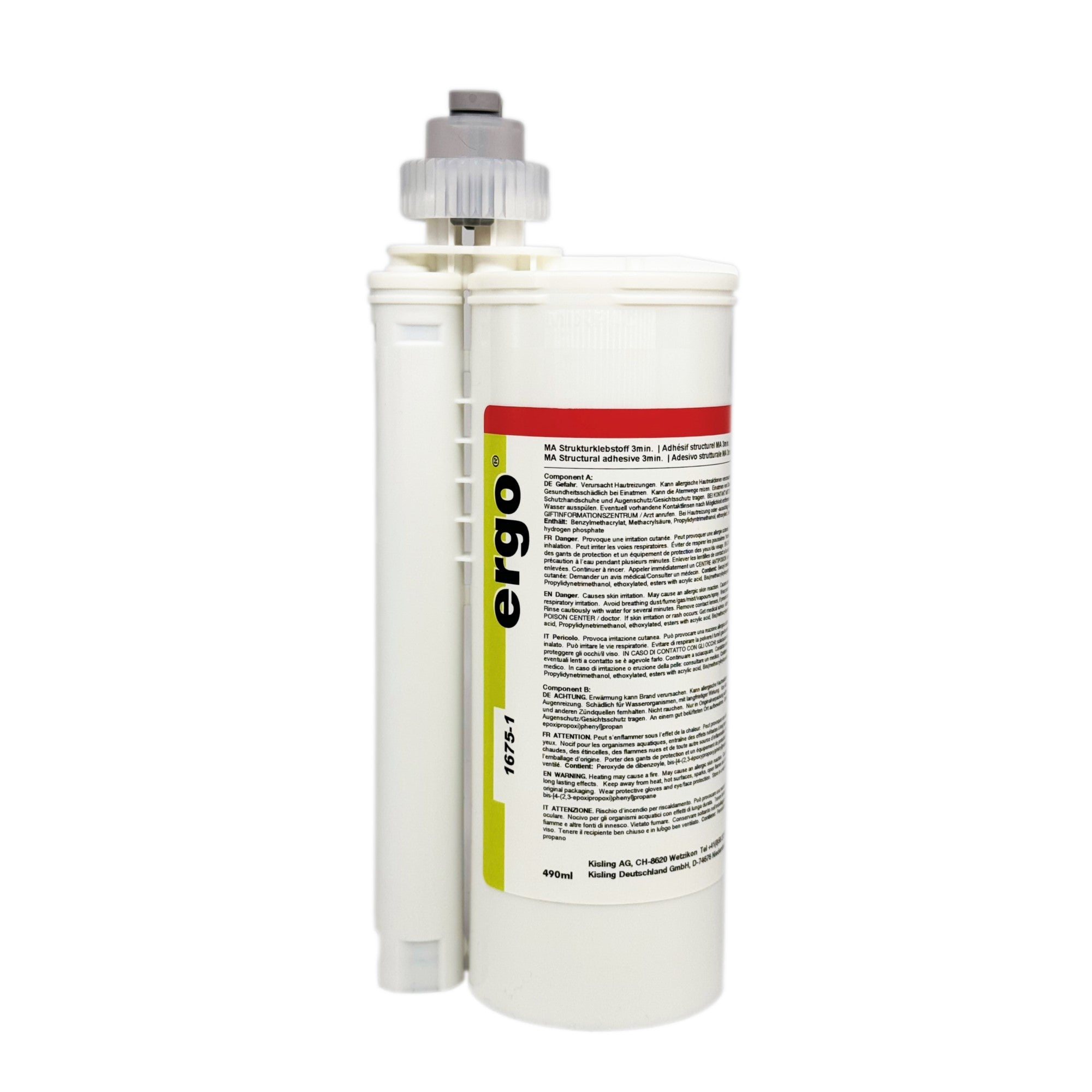 Kisling Ergo 1675-1 Structural Adhesive 10:1 490ml (Box of 6)– Multibond Solutions Ltd