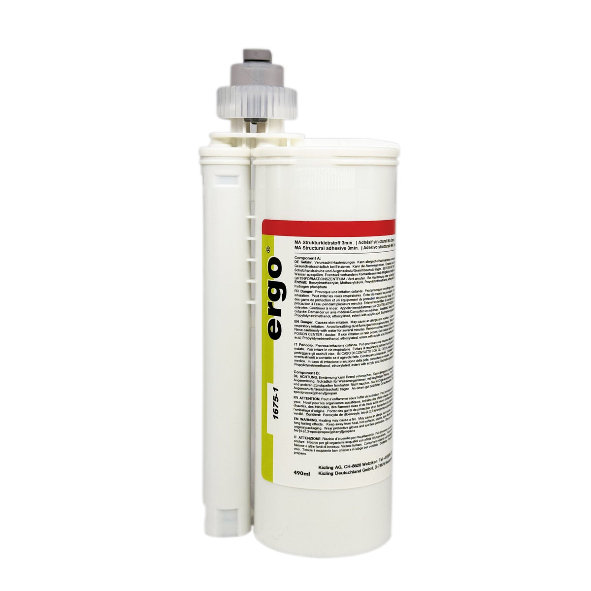 Kisling Ergo 1675-1 Structural Adhesive 10:1 490ml (Box of 6 ...