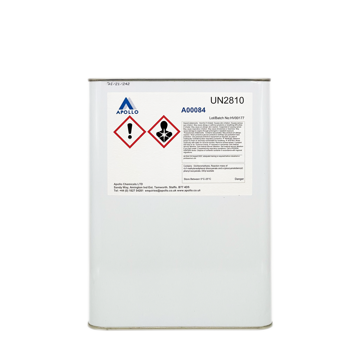 Apollo A0084 Neutral Polyurethane Adhesive 5L– Multibond Solutions Ltd